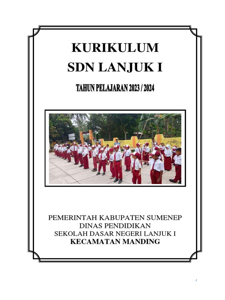 KURIKULUM SDN LANJUK I 2023-2024 - Berkas | PDF | Karier & Perkembangan