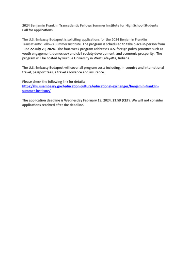 2024 BFTF Call For Application | PDF | Social Science