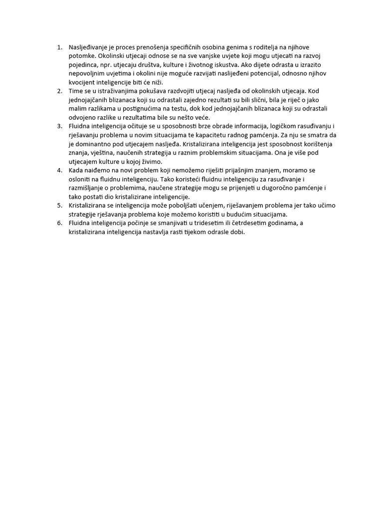 Razvoj Inteligencije | PDF