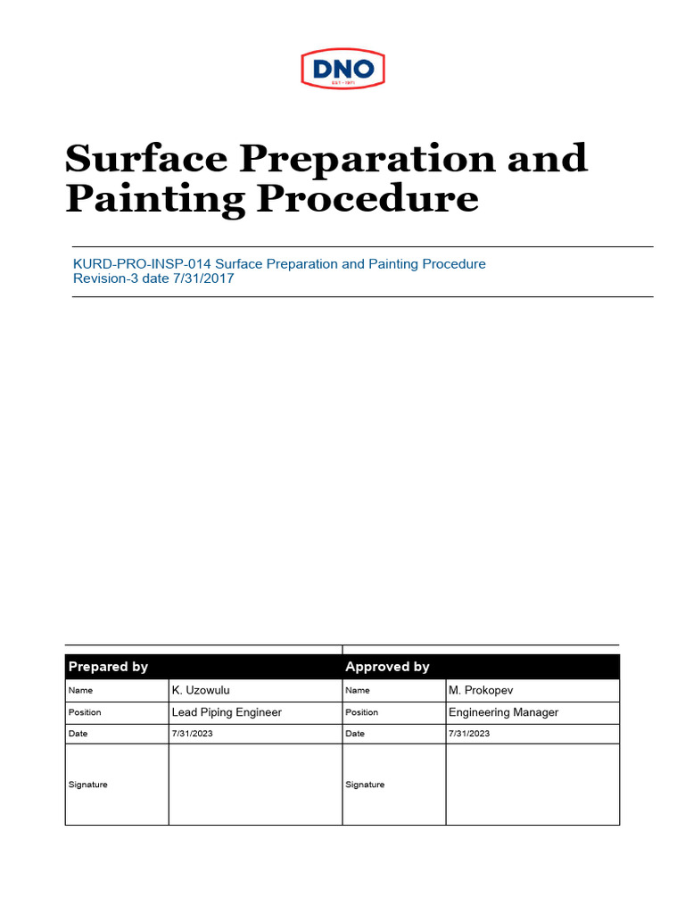 KURD-PRO-INSP-014 Surface Preparation and Painting Procedure Rev-3 ...