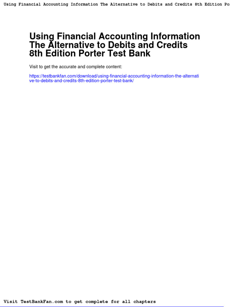 Dwnload Full Using Financial Accounting Information The Alternative To ... Dwnload Full Using Financial Accounting Information The Alternative To ...