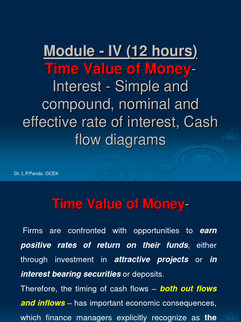 MODULE - IV (PART - 1) Compressedec | PDF | Interest | Time Value Of Money