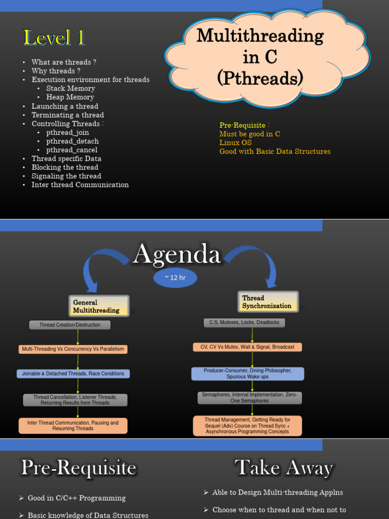 PosixMT PPT Public 1 | Download Free PDF | Thread (Computing) | Process (Computing)