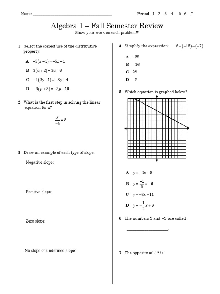 Fall Final Exam REVIEW PREP 2014 | PDF | Elementary Mathematics ...