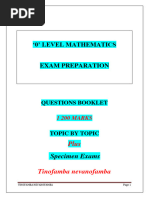 BICEN Maths Equation Revision Sheet | PDF | Trigonometric Functions | Sine