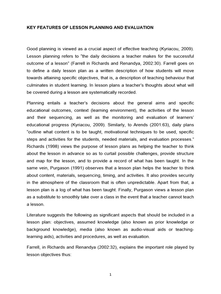 Educ Typing Presenting Referencing | PDF | Lesson Plan | Teachers