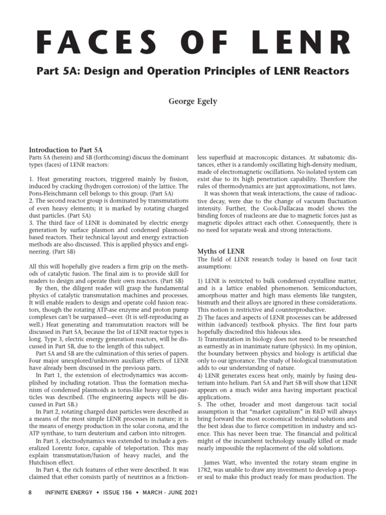 Egely Faces of LENR Part5A IE156 | PDF