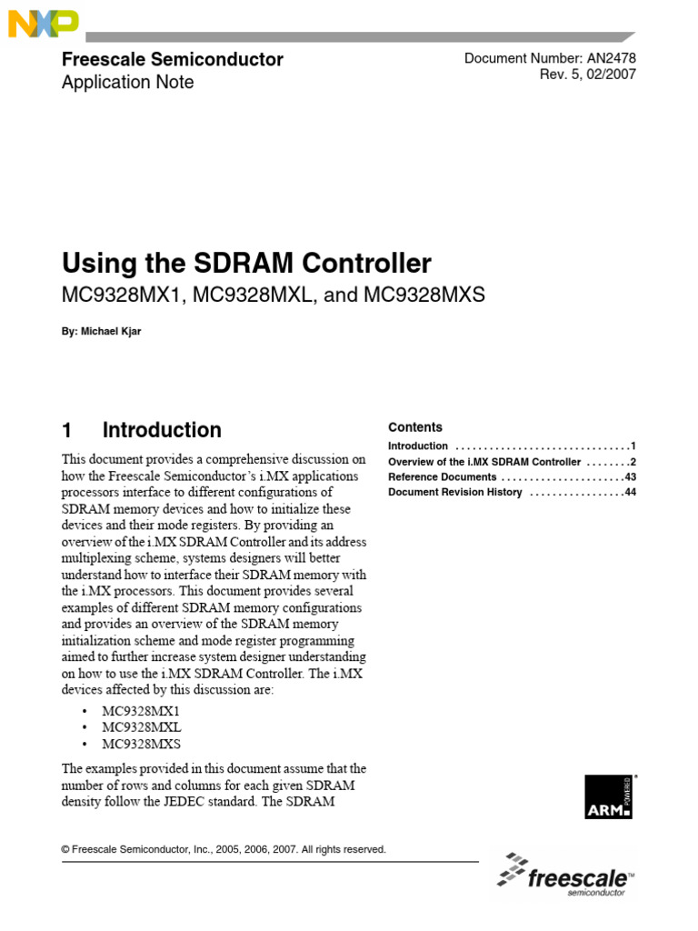 Imx Sdram Interface AN2478 | PDF | Computer Data Storage | Integrated ...