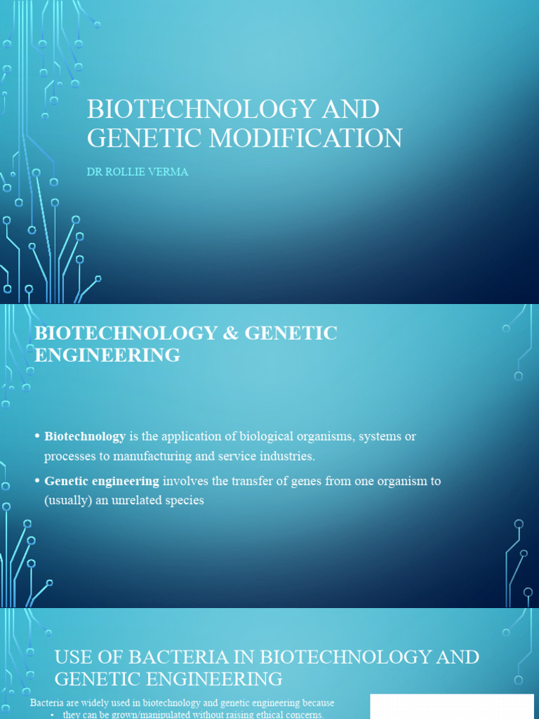 Biotechnology and Genetic Engineering | PDF | Biotechnology | Genetic ...