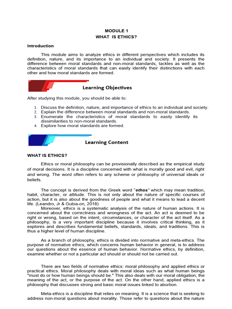 Ethics Module 1-7 | PDF