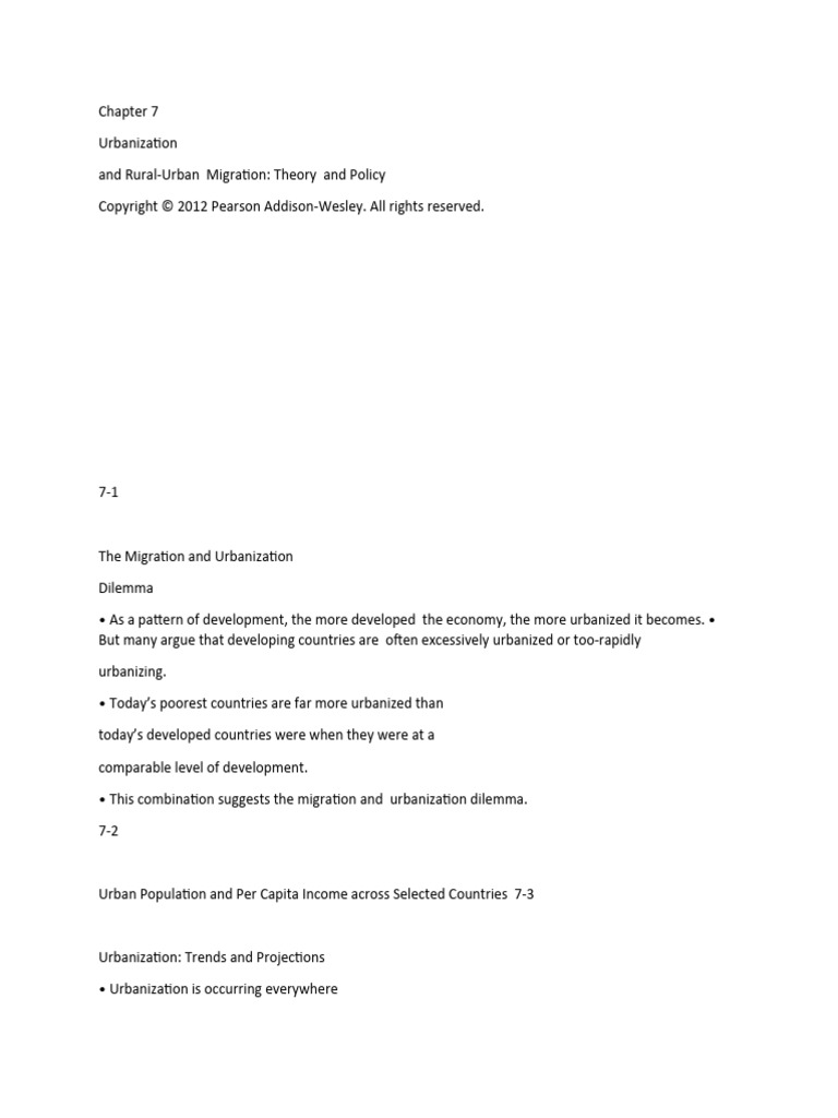 Economic Development Module 7-11 | PDF | Urbanization | Human Migration