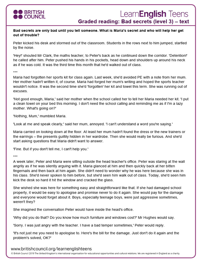 Bad Secrets Level 3 - Text | PDF