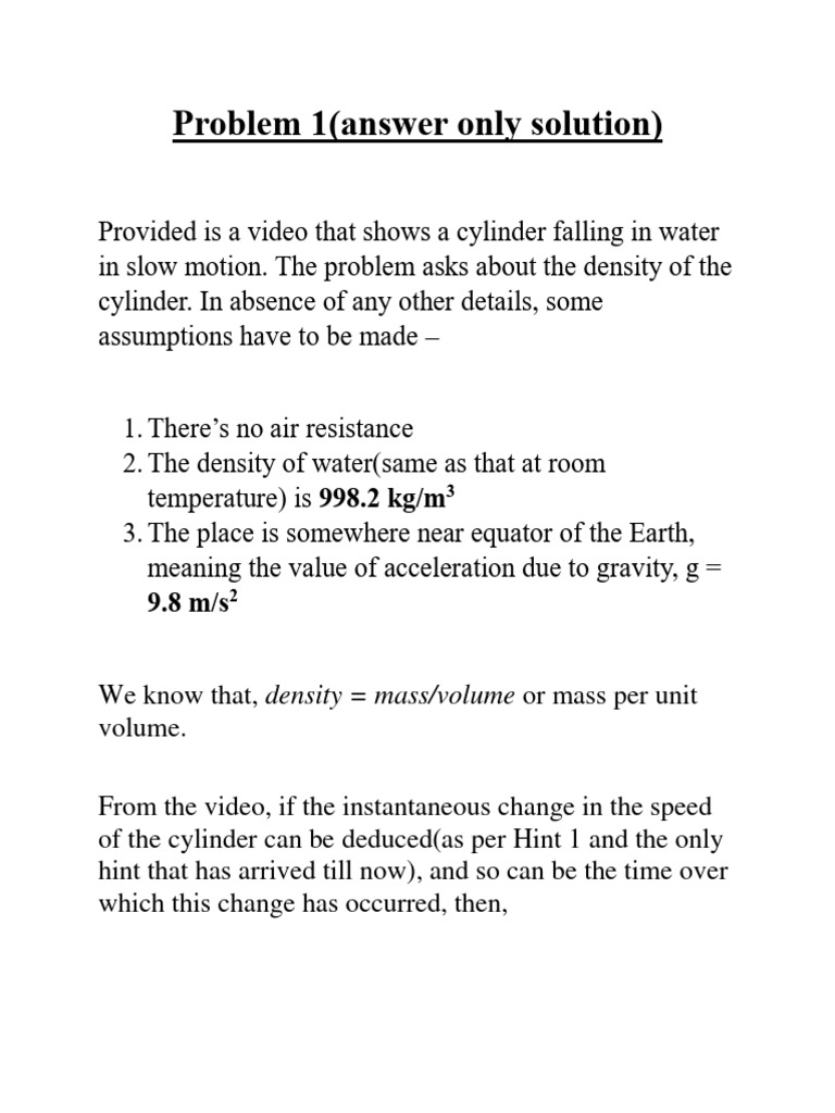 Answer-Only Solution | PDF