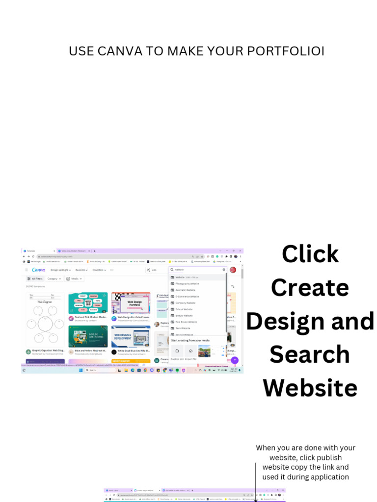 Use Canva To Make Your Portfolioi | PDF