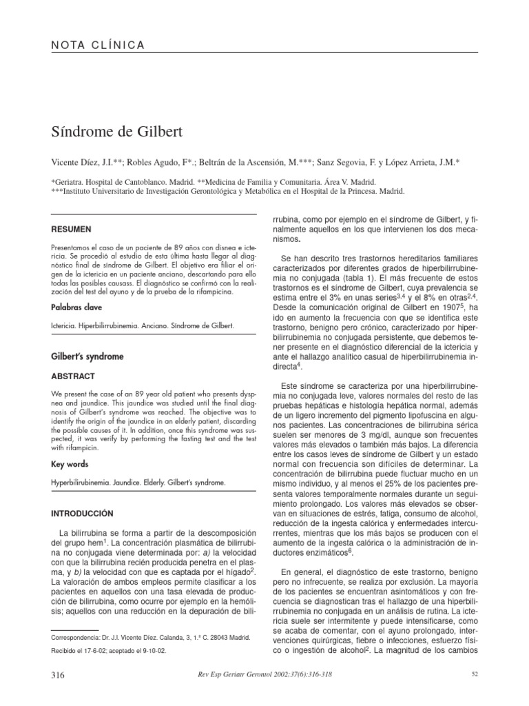 Sindrome de Gilbert | PDF