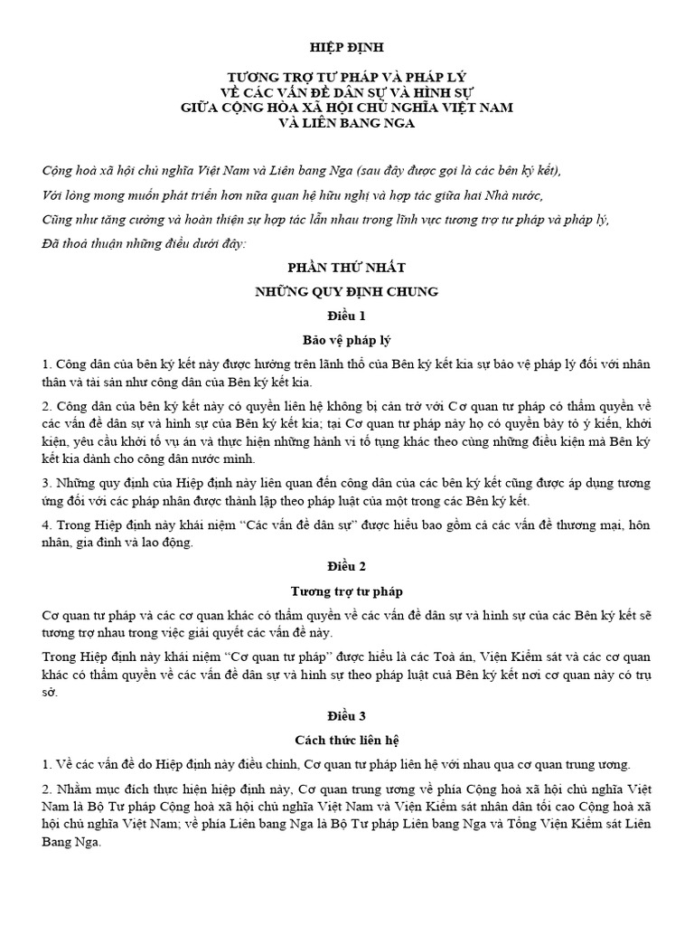 NgonNgu - Hiep Dinh Voi Nga | PDF