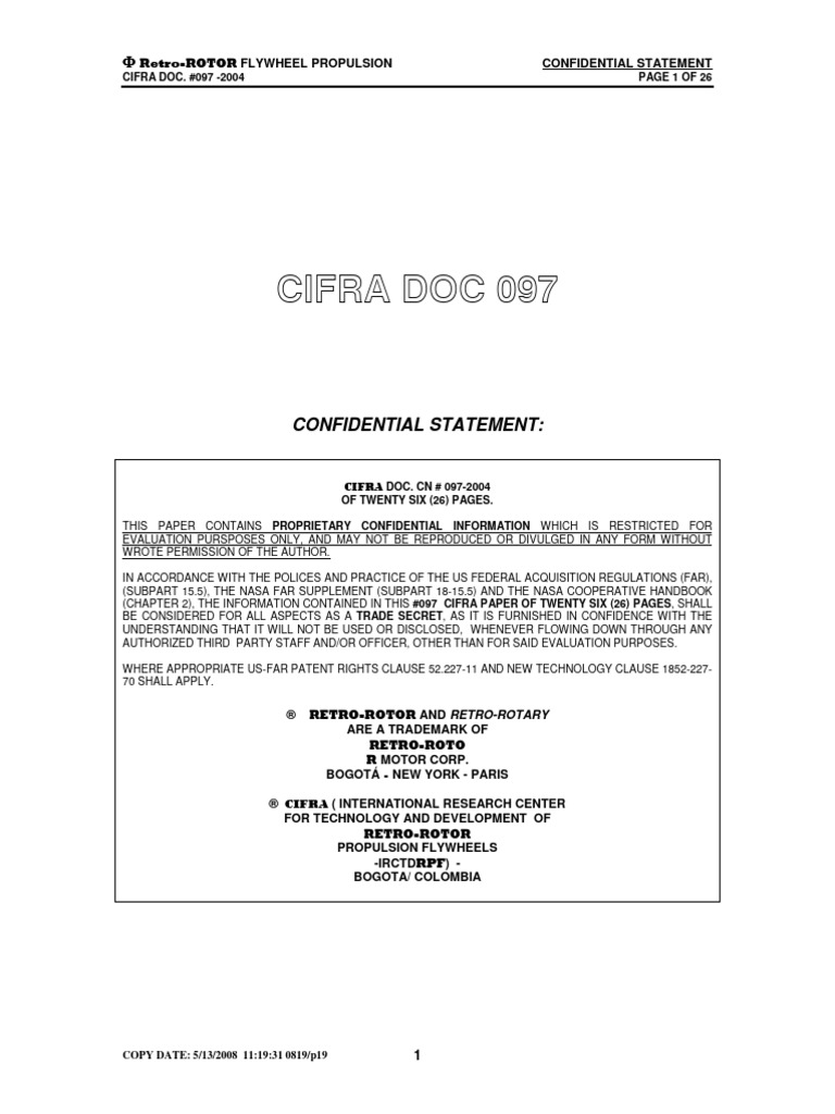 Flywheel Propulsion Concept Design | PDF | Rotation Around A Fixed Axis ...