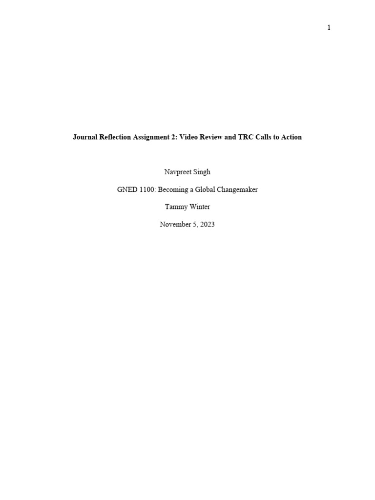 Video - Review - and - TRC - Calls - To - Action. | PDF | Indigenous ...