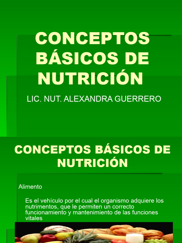 Conceptos Basicos de Nutricion | PDF | Nutrición | Dieta y nutrición
