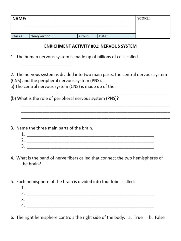 Science 10 3rd Ea#01 Nervous System | PDF | Self-Improvement | Wellness