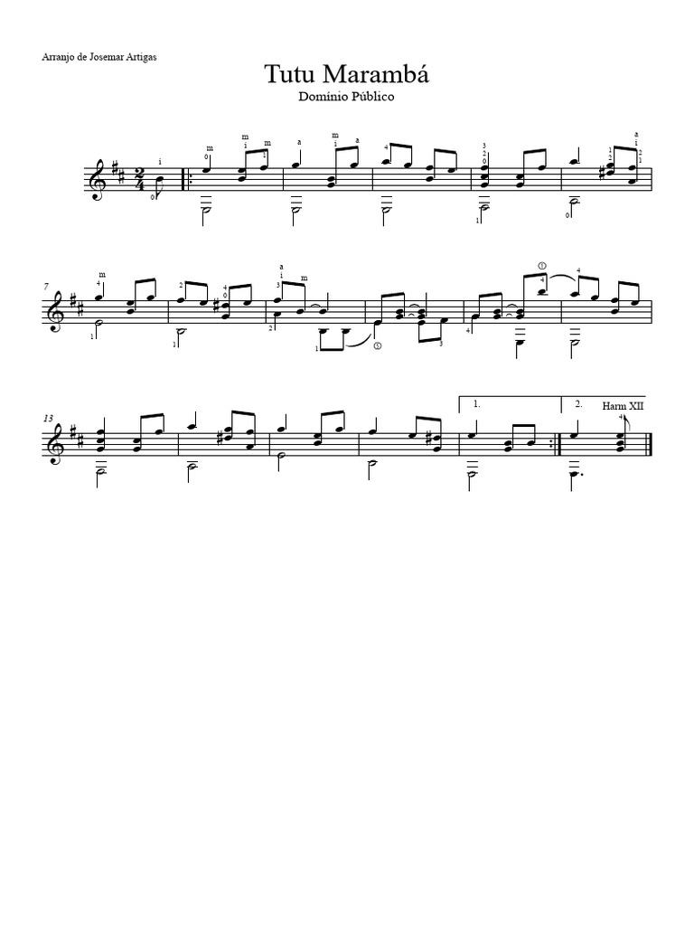 Domínio Público - Tutu Marambá | PDF