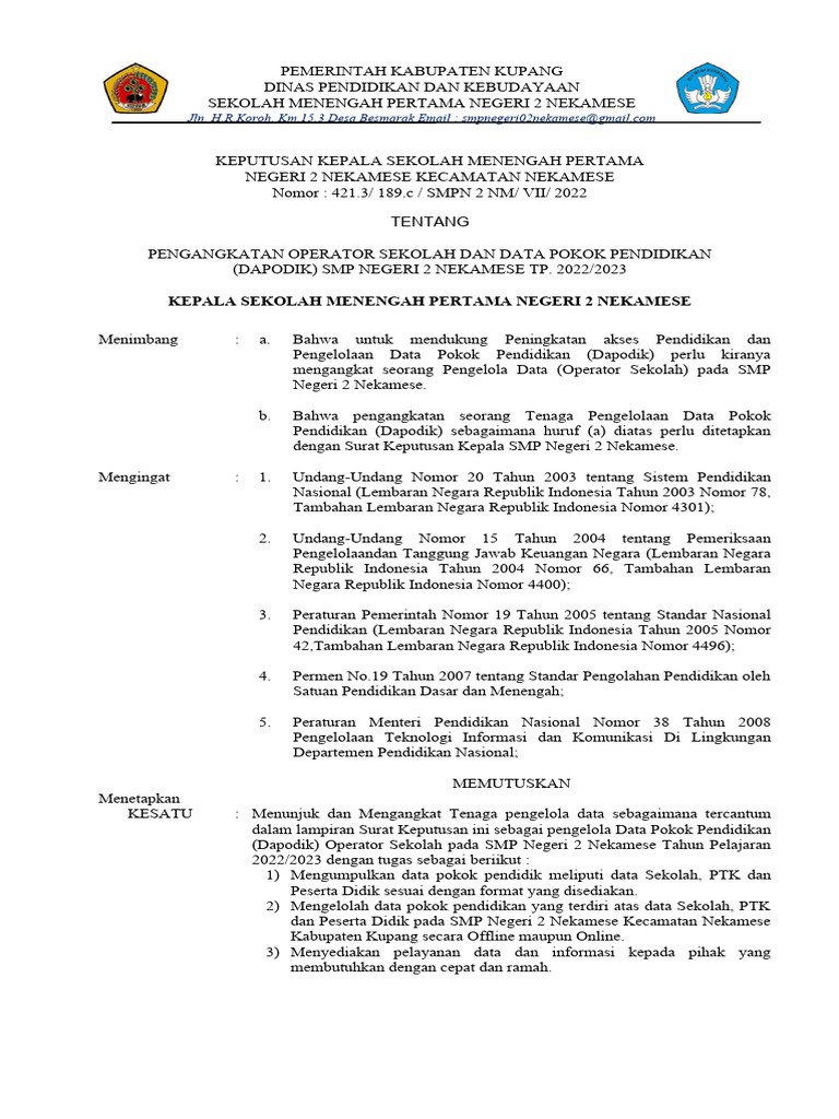 SK Ops 2022-2023 | PDF