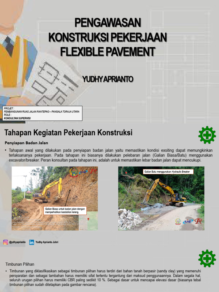 Pengawasan Pekerjaan Flexible Pavement | PDF