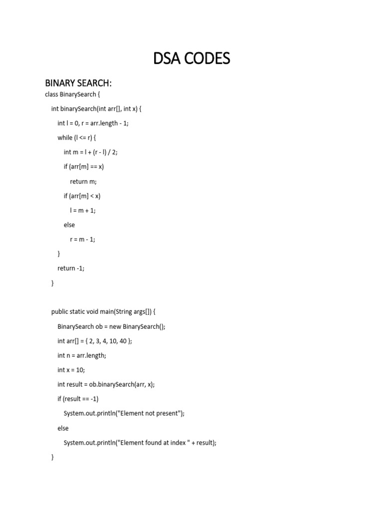 Dsa Codes | PDF | Computer Programming | Theoretical Computer Science Dsa Codes | PDF | Computer Programming | Theoretical Computer Science