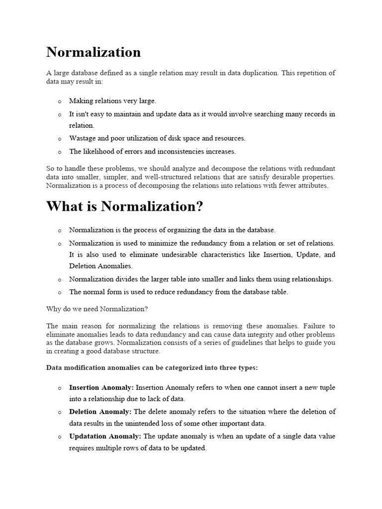 Normalization | PDF | Cybernetics | Data Management Normalization | PDF | Cybernetics | Data Management
