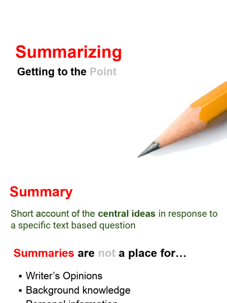 Summarizing-Grade 7 Edited | PDF
