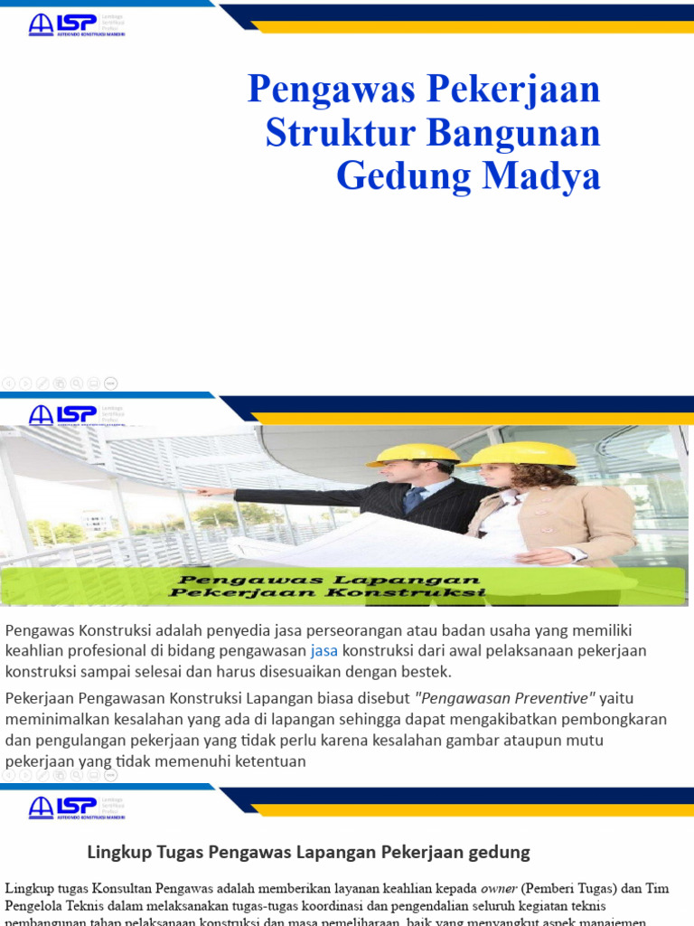 Pengawas Pekerjaan Struktur Bangunan Gedung Madya 5 | PDF | Seni Pengawas Pekerjaan Struktur Bangunan Gedung Madya 5 | PDF | Seni