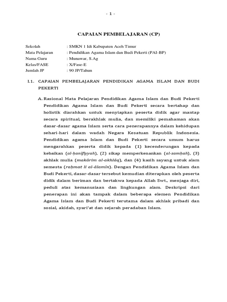 LK 1 CP CTH | PDF