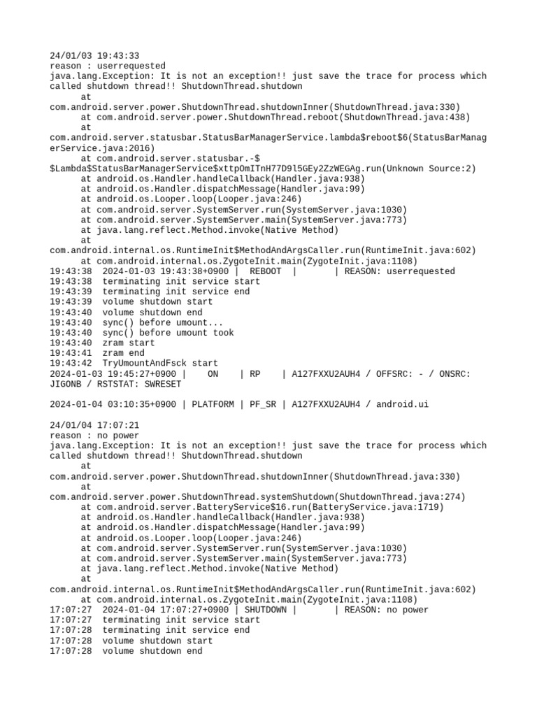 Power Off Reset Reason Backup Pdf Java Programming Language Concurrency Computer Science