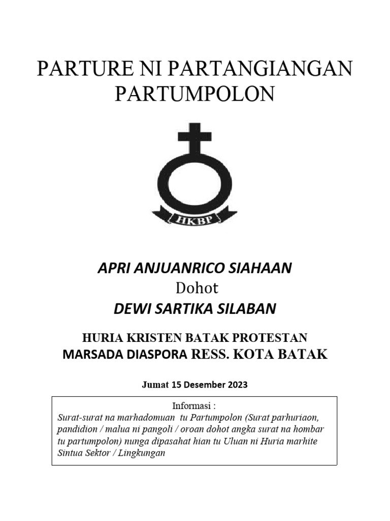 Parture Ni Partangiangan Tumpol Diaspora 2 | PDF