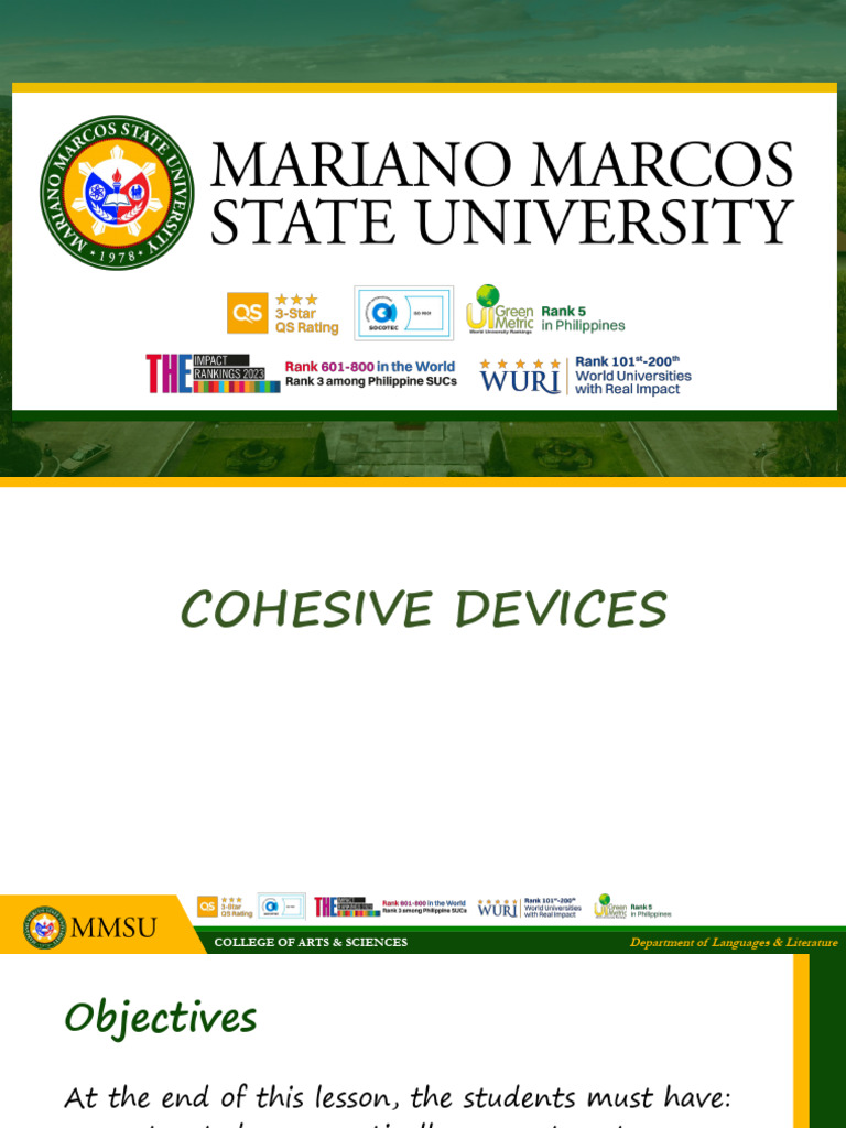 Cohesive Devices | PDF