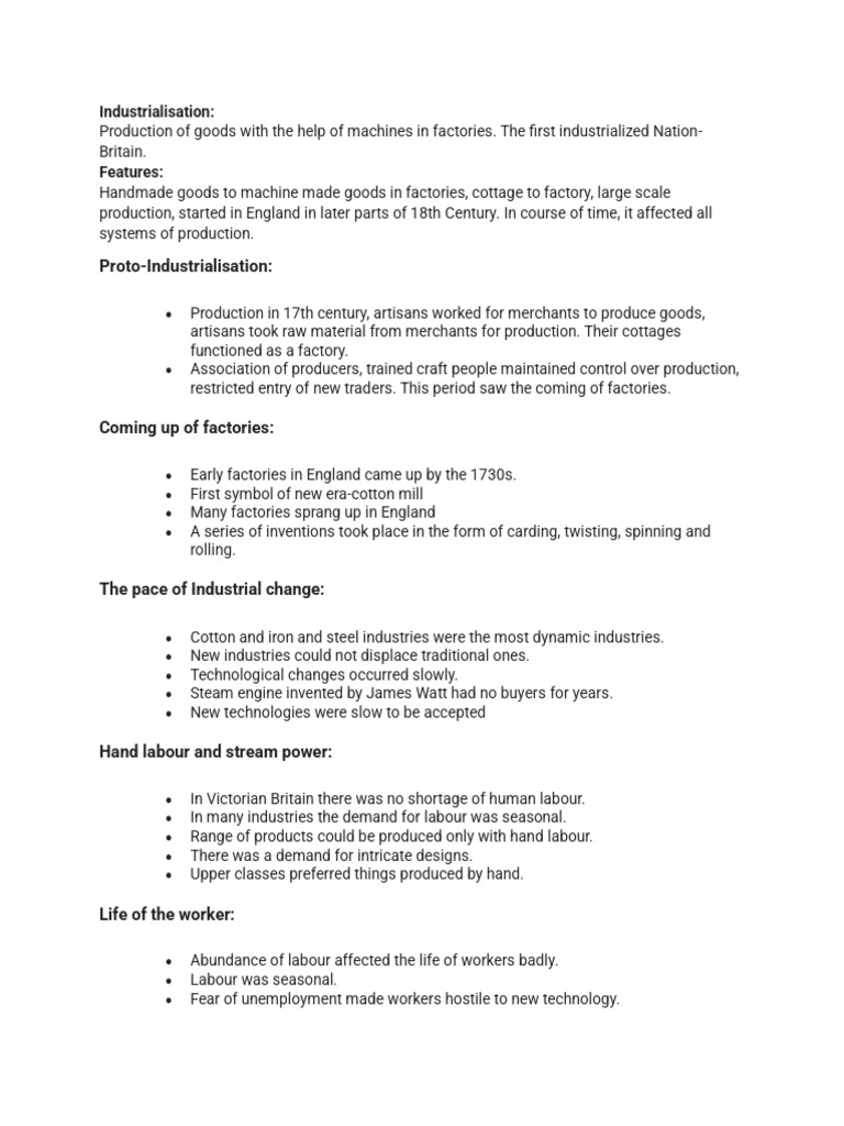 History Chapter 4 Age of Industrialisation | PDF | Industrial ...