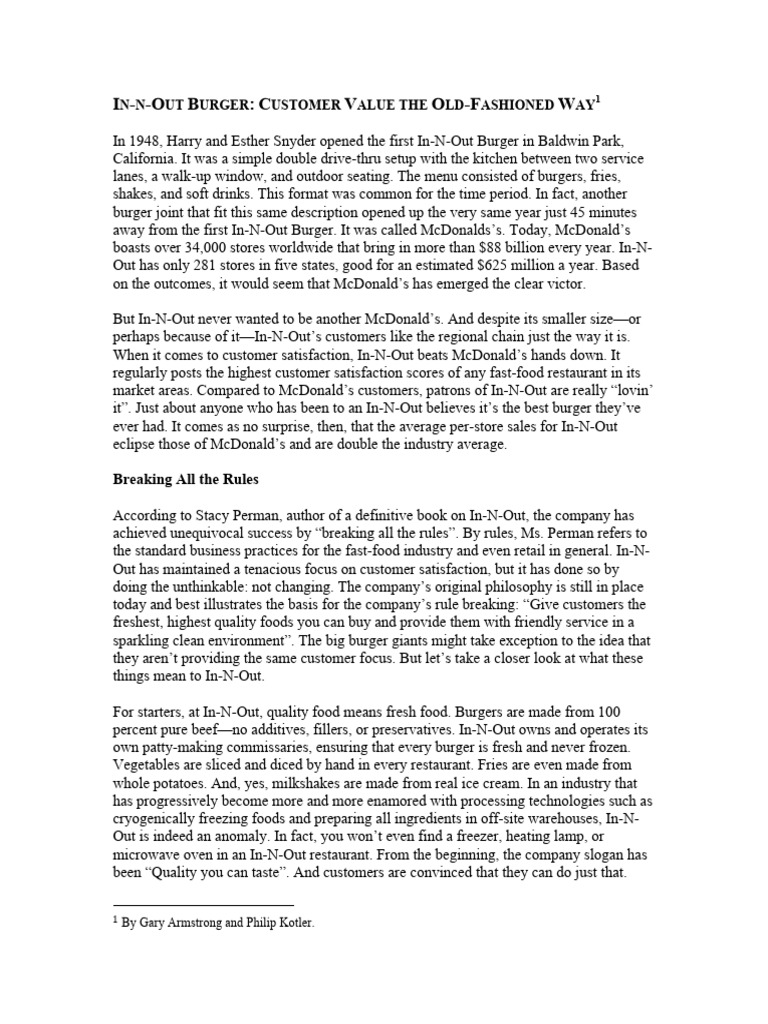 Mini-Case in N Out Burger | PDF