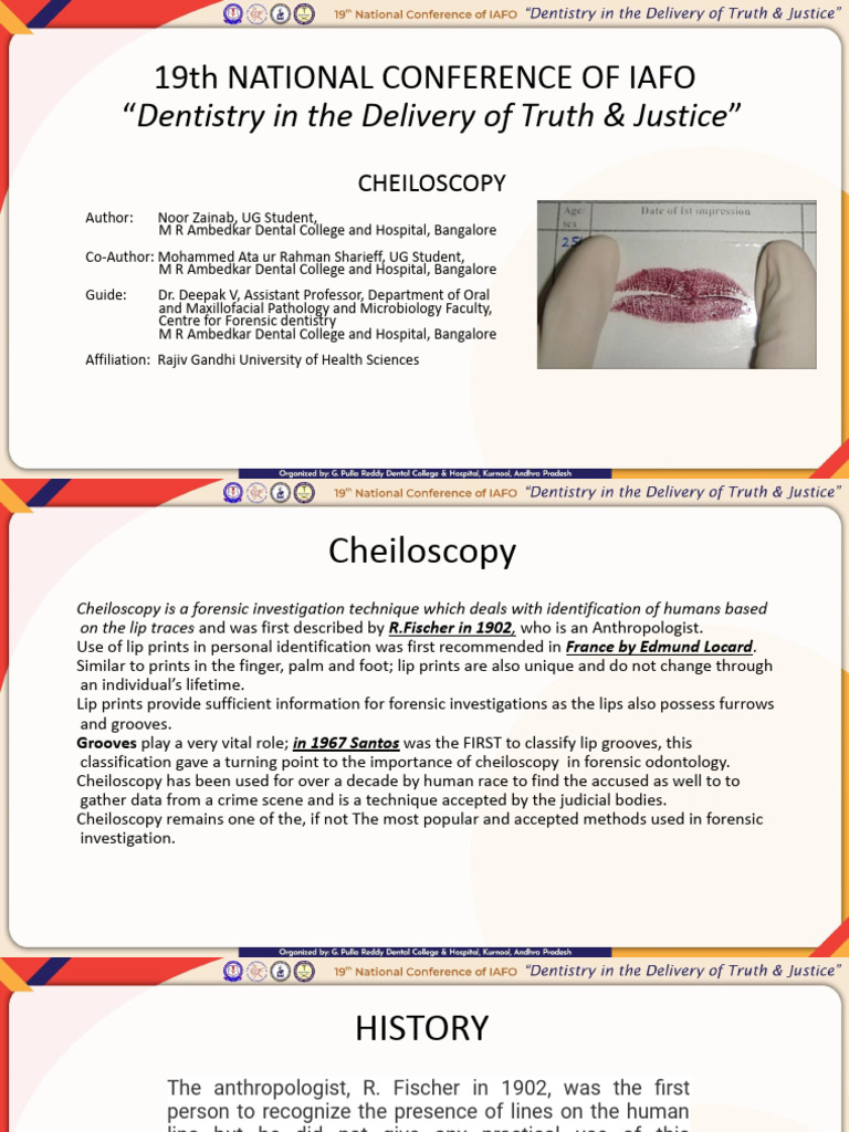 Cheiloscopy (Zainab & Sharieff) | PDF | Forensic Science | Science