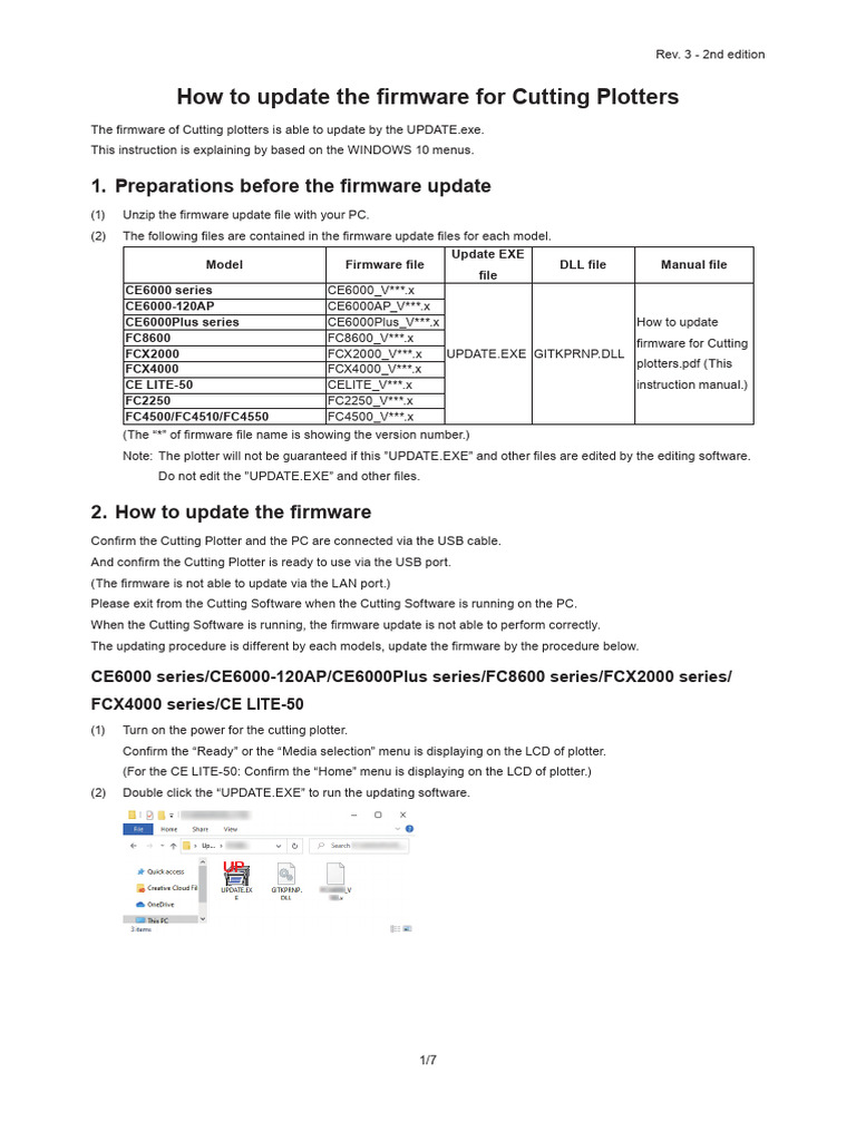 Cutting Plotter Firmware Update Guide | PDF | Computing | Software