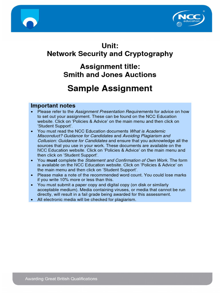 02 L5DC Network Security and Cryptography NSC Sample Assignment QP | PDF | World Wide Web ...