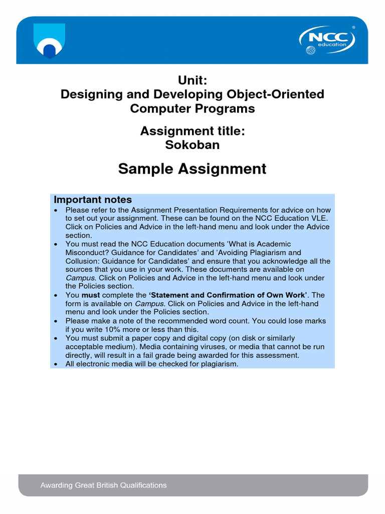 06 L4DC Designing and Developing Object Oriented Computer Programs DDOOCP Sample QP | PDF ...