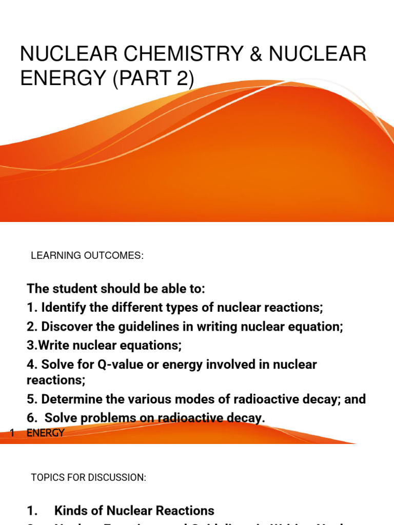 ENCHML130 1 Energy 5 Nuclear 2 | PDF | Nuclear Physics | Radioactive Decay
