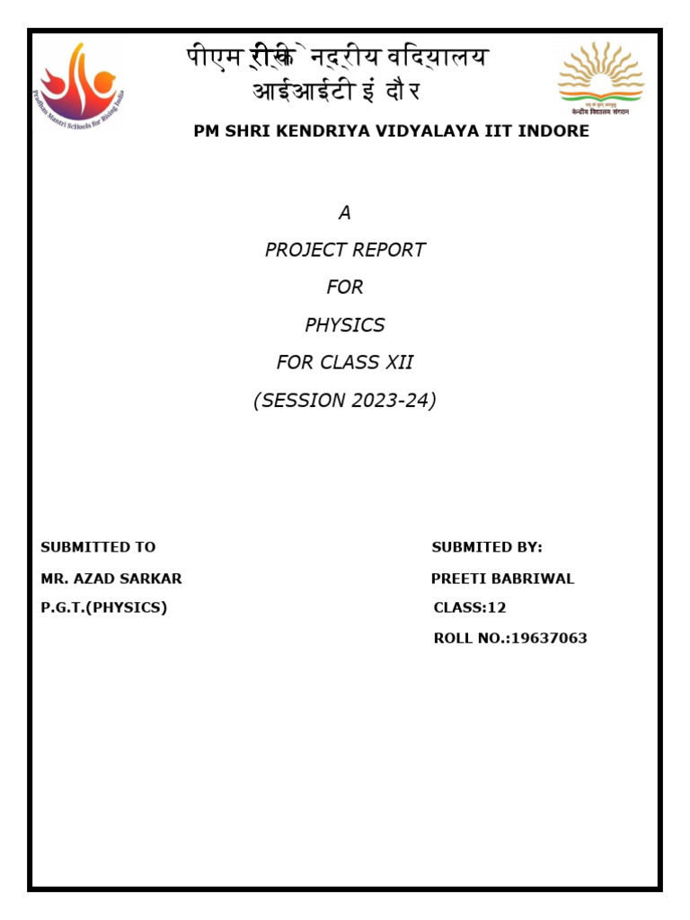 Preeti Physics Front Page | PDF