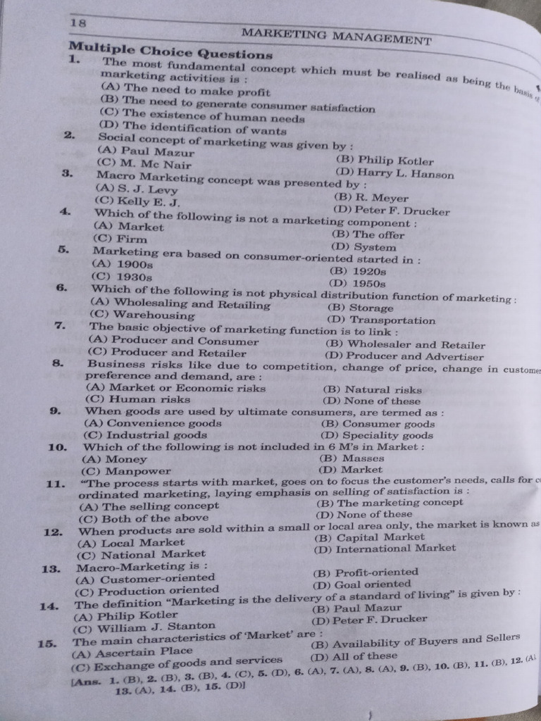 Marketing Fundamentals Quiz Questions | PDF | Market Segmentation ...