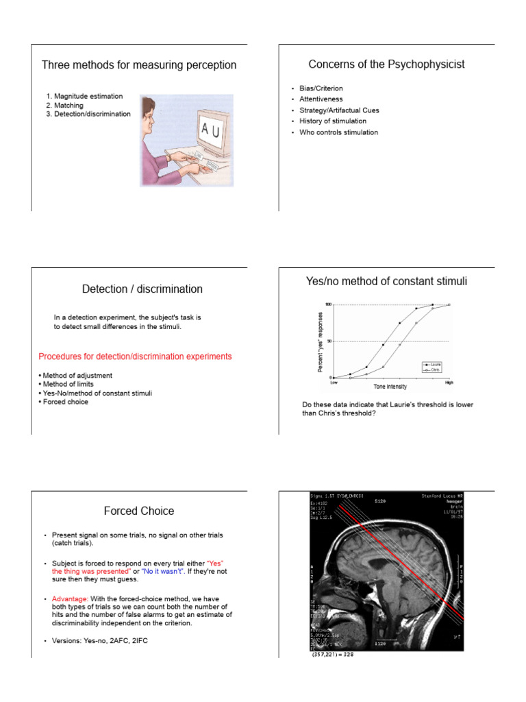 1 Measuring Perception | PDF | Psychophysics | Cognitive Science