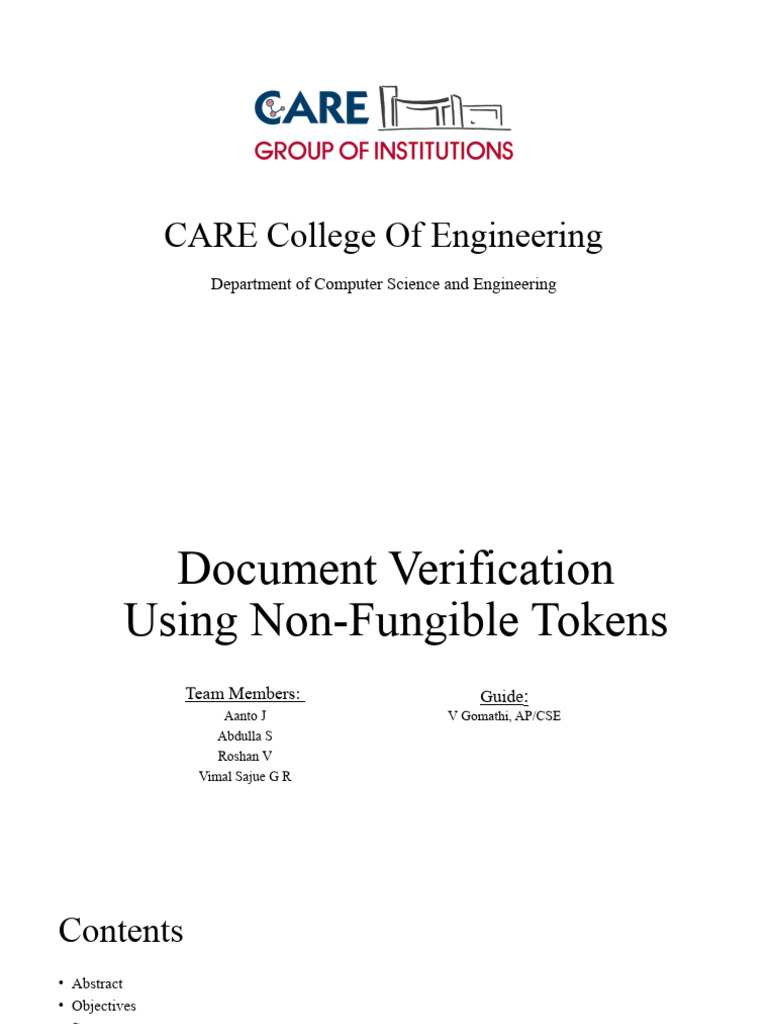 NFT Based Document Storage - Mini Project Semester 6 | PDF | Computing ...
