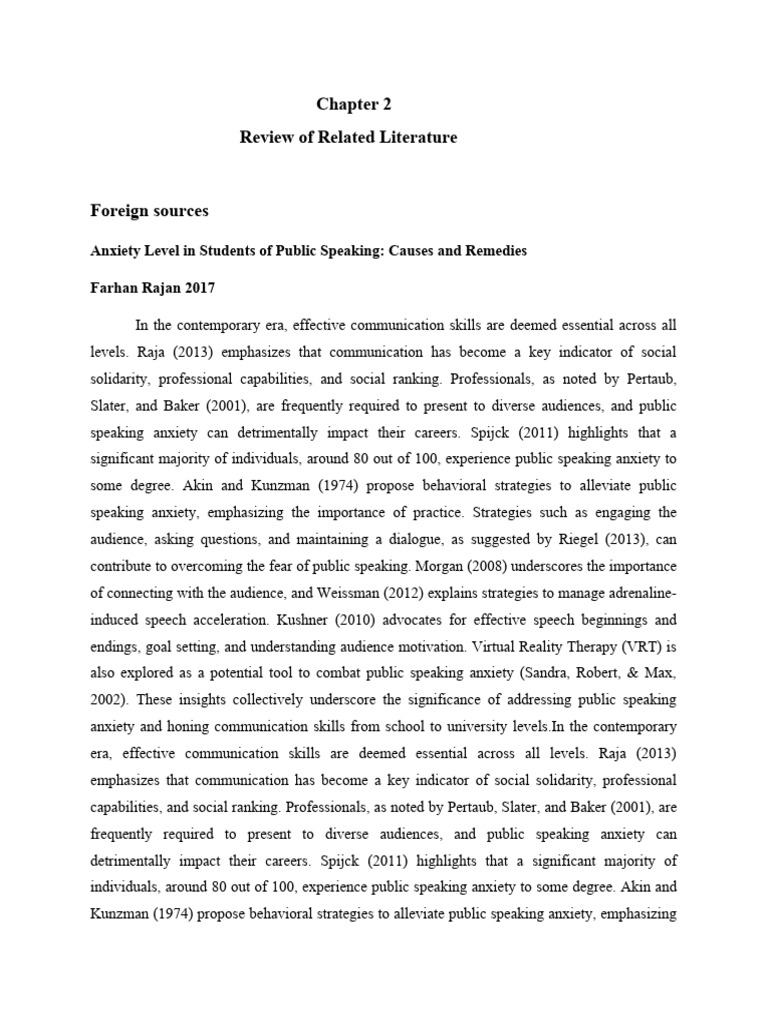 Chapter 2 Public Speaking Pdf Public Speaking Anxiety