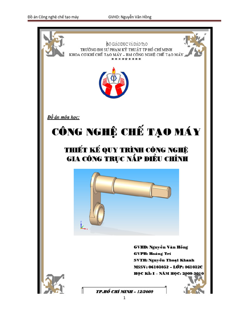 Do An CN CTM Truc Nap Dieu Chinh | PDF