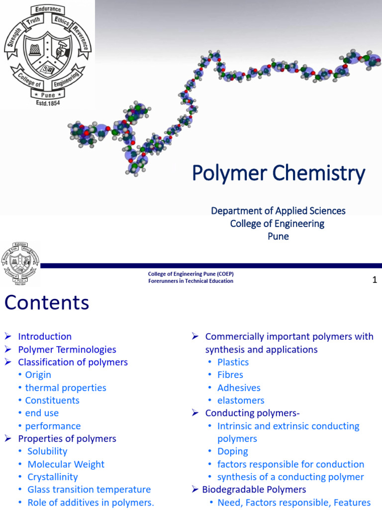 Polymer Sem1 2022-23 | PDF | Polymers | Polymerization