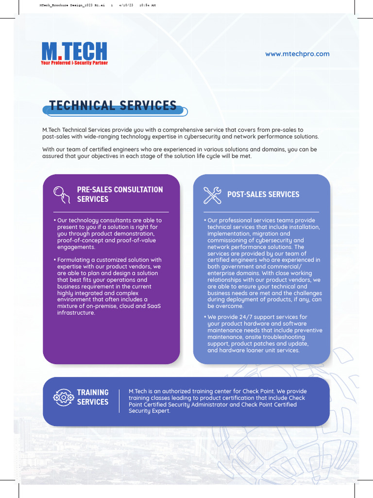 MTech - Technical Services Overview | PDF